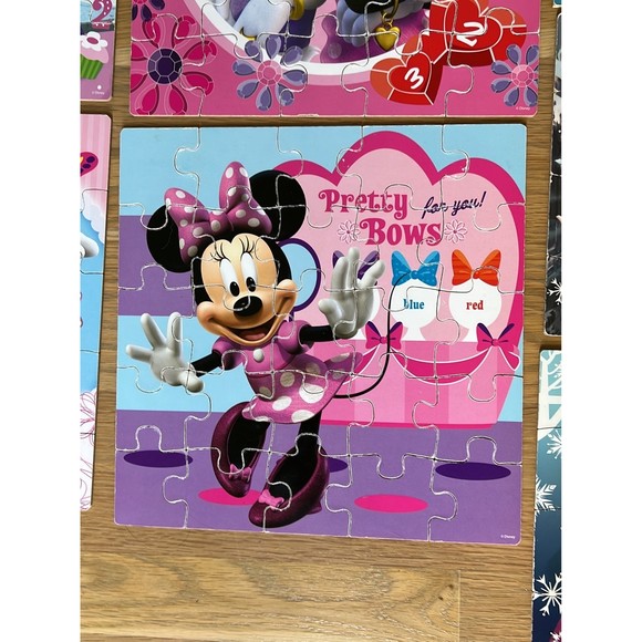 Disney | Toys | Disney Minnie Mouse Frozen Kids Girls Jigsaw Puzzles ...